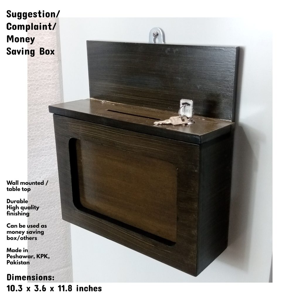 Suggestions and Complaint Box | Peshawar, Lahore, Karachi, Islamabad ...